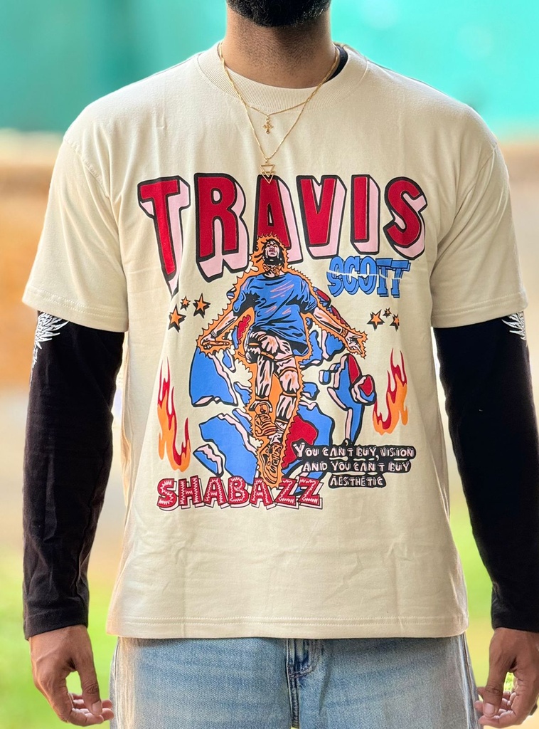 Travis Cream Dropshoulder Tshirt 230GSM | Main